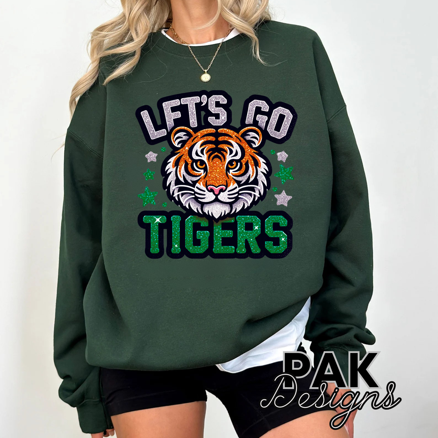 Lets Go Tigers -Faux Glitter | Pak Designs